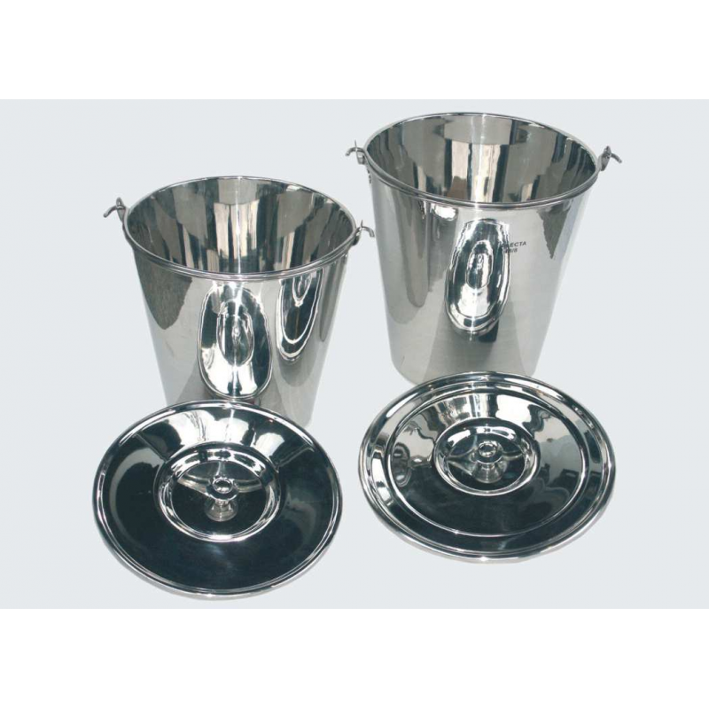 Cubo con asa de acero inox AISI 304. 19L - Tecnoquímica Veyca